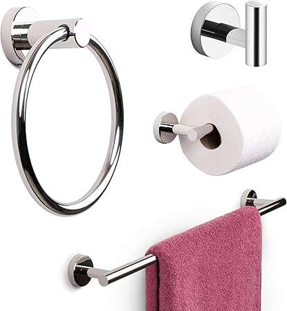 Amazon.com: MARMOLUX ACC Bathroom Hardware Set Towel Racks 4 Pieces ...