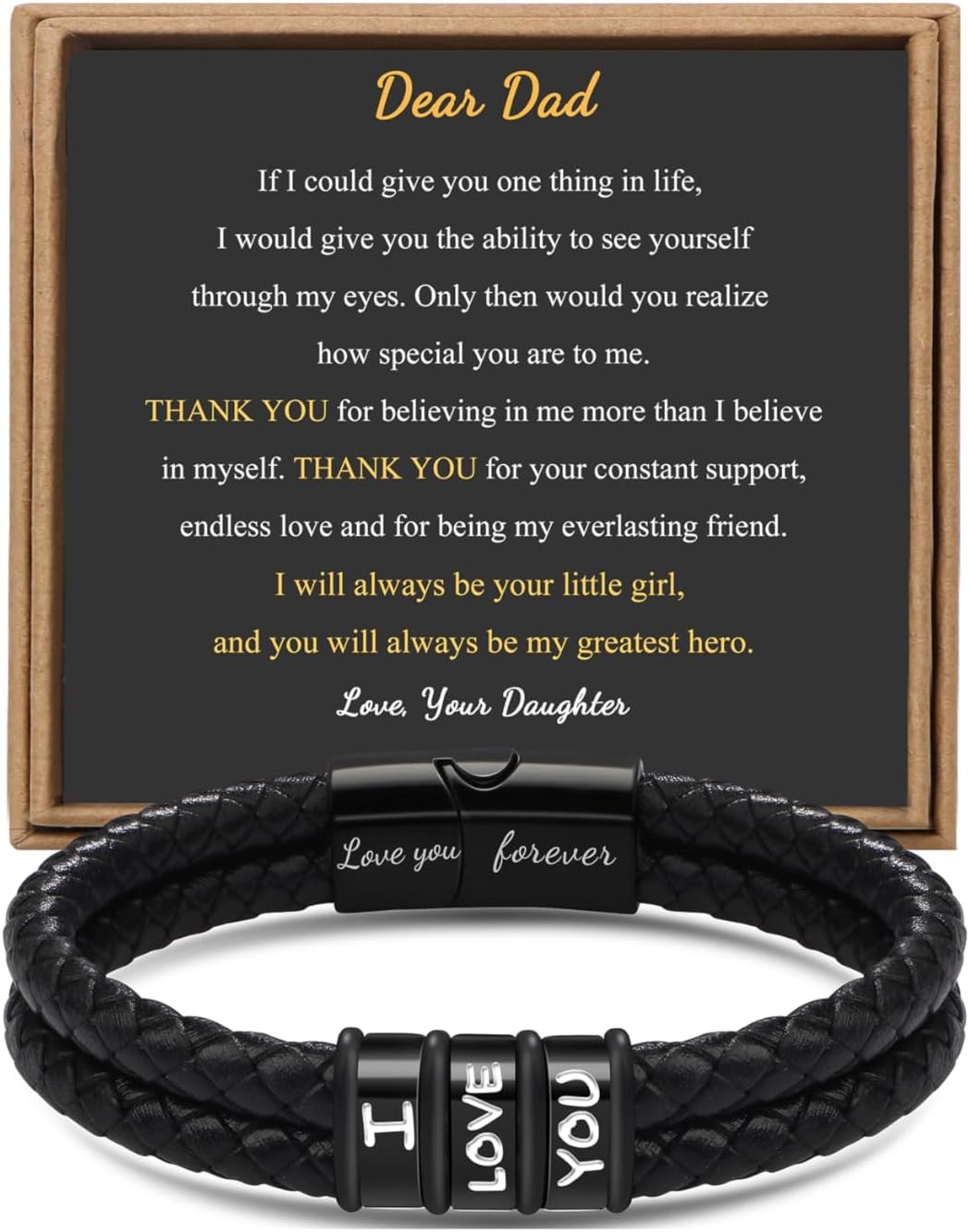 Amazon.com: Dad Gifts Men's Bracelets Christmas Father's Day Gifts ...