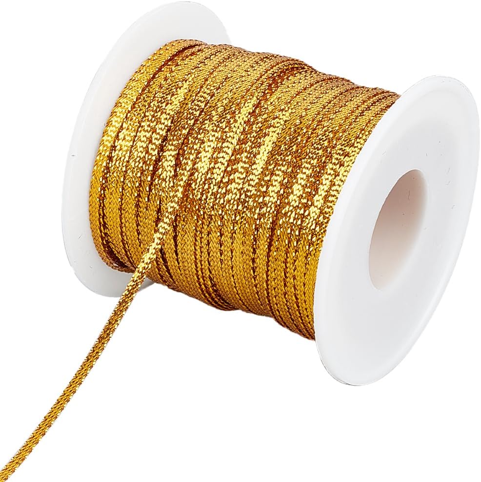 Amazon.com: Gold Metallic Cord Jewelry Cord Craft String - 1mm, 100 ...