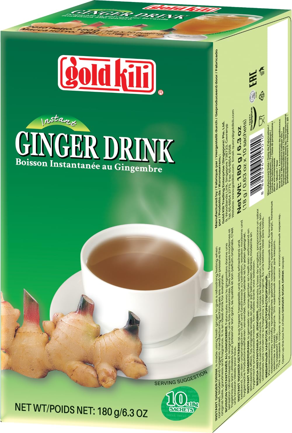 PureGro Gold Kili Instant Ginger Drink (10 Sachets X 18g) 180g : Amazon ...