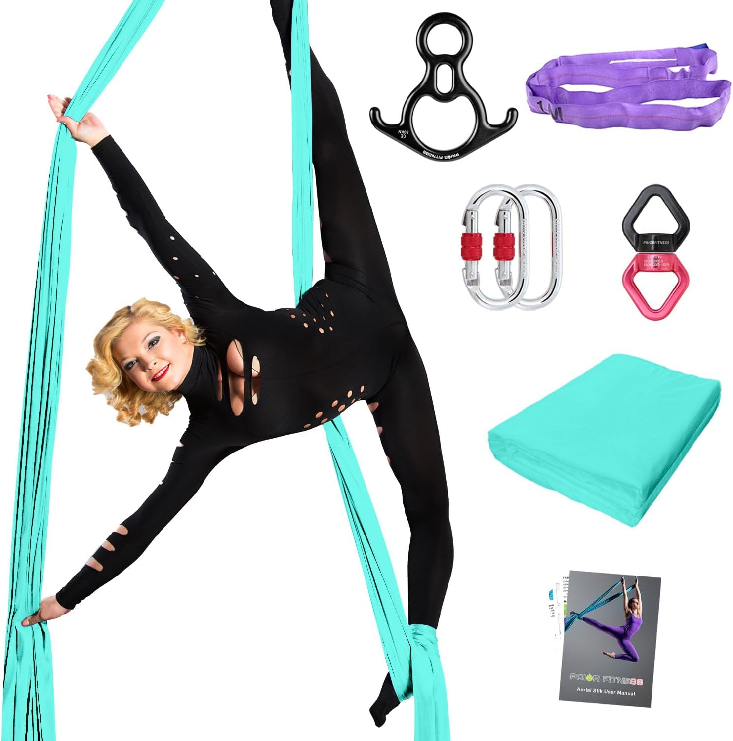 Amazon.com : PRIOR FITNESS Aerial Silks Set, Professional Thicker Low ...