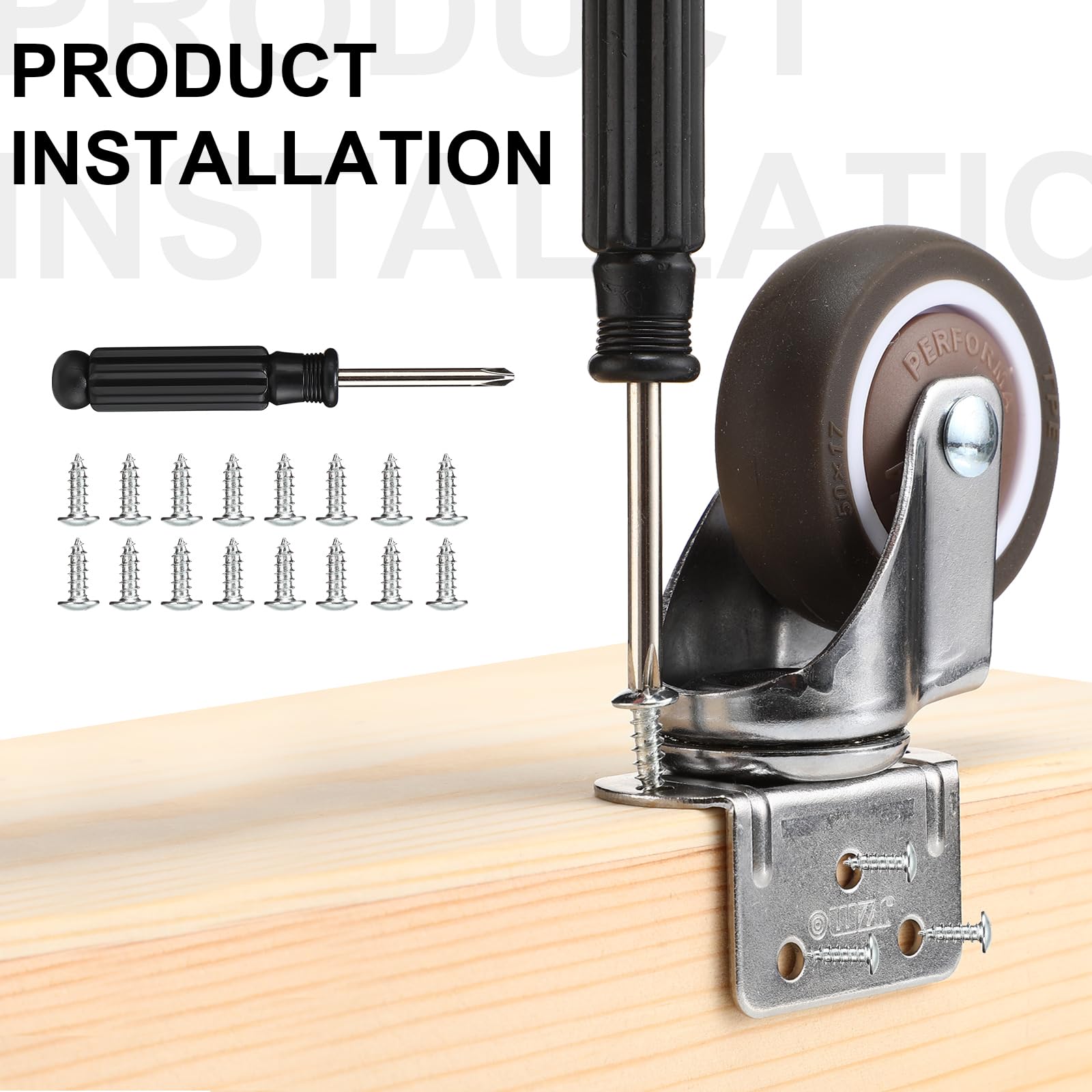 Snapklik.com : Datanly 8 Pack Side Mount Casters