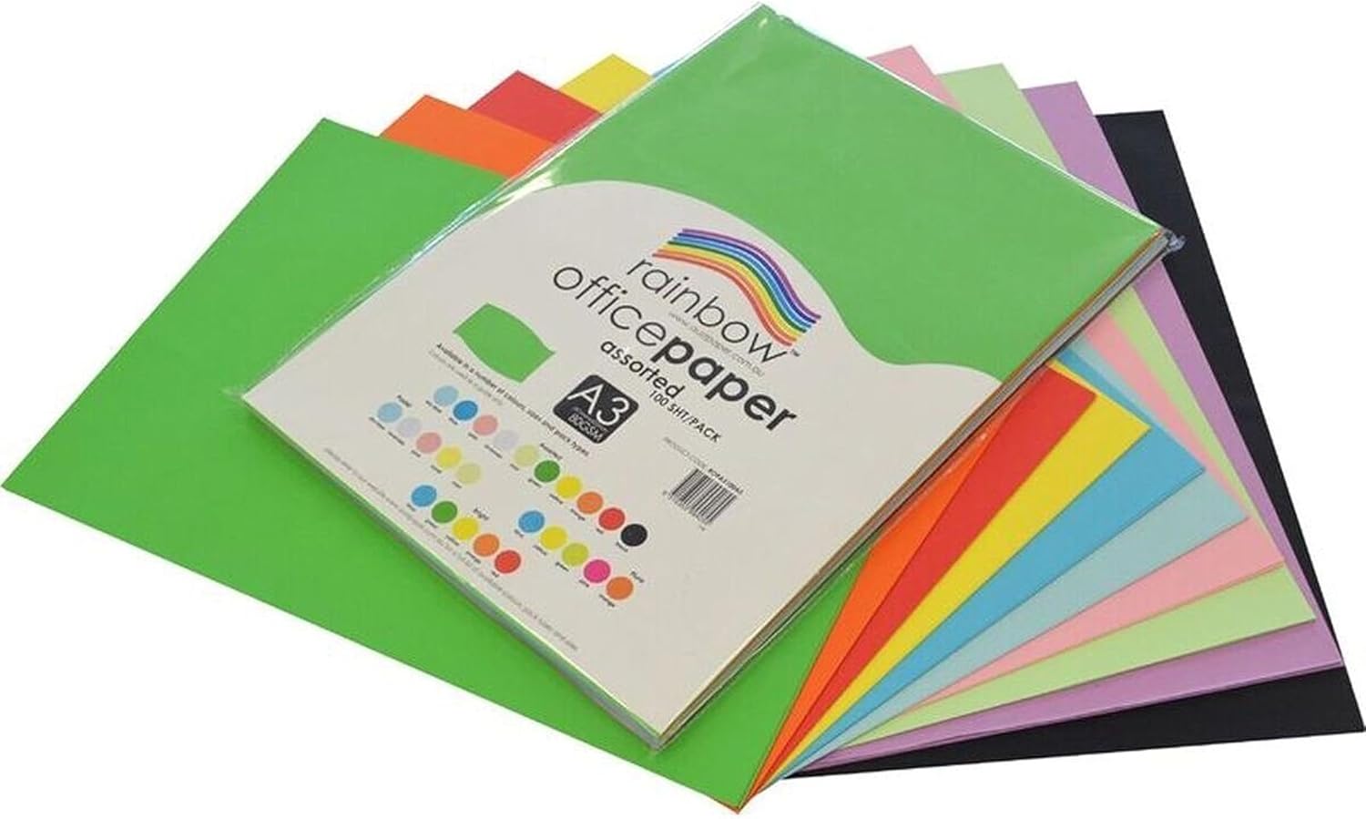 Rainbow A3 Colour Copy Paper 100 Sheets, Assorted : Amazon.com.au: Home