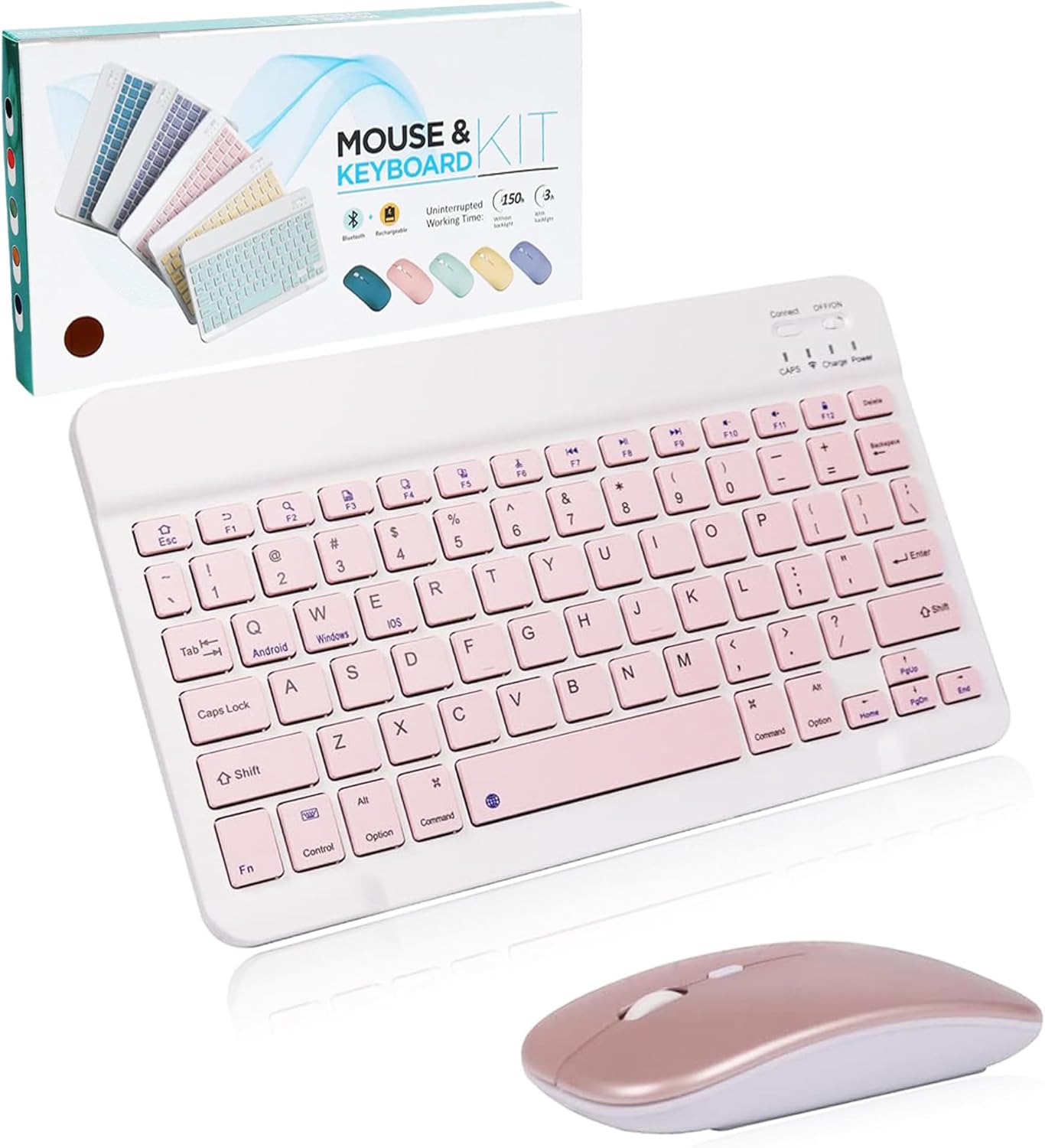 Amazon.com: Bluetooth Keyboard and Mouse Combo,Ultra Slim Rechargeable ...