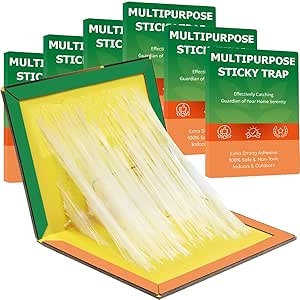 Sticky Pad Traps - 6 Pack Sticky Boards Extra Strong Multi-Use Boards ...