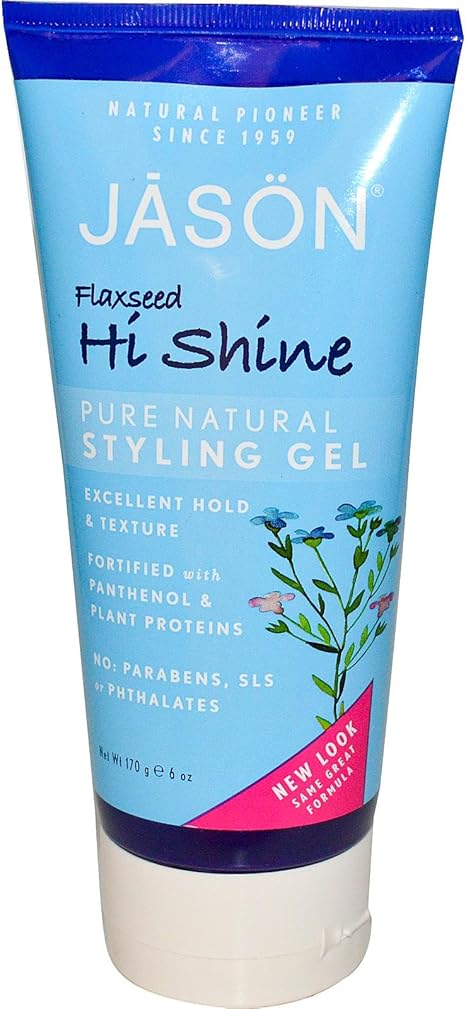 Jason Natural Cosmetics Hair Care Hi-Shine Styling Gel 6 fl. oz. Damage ...