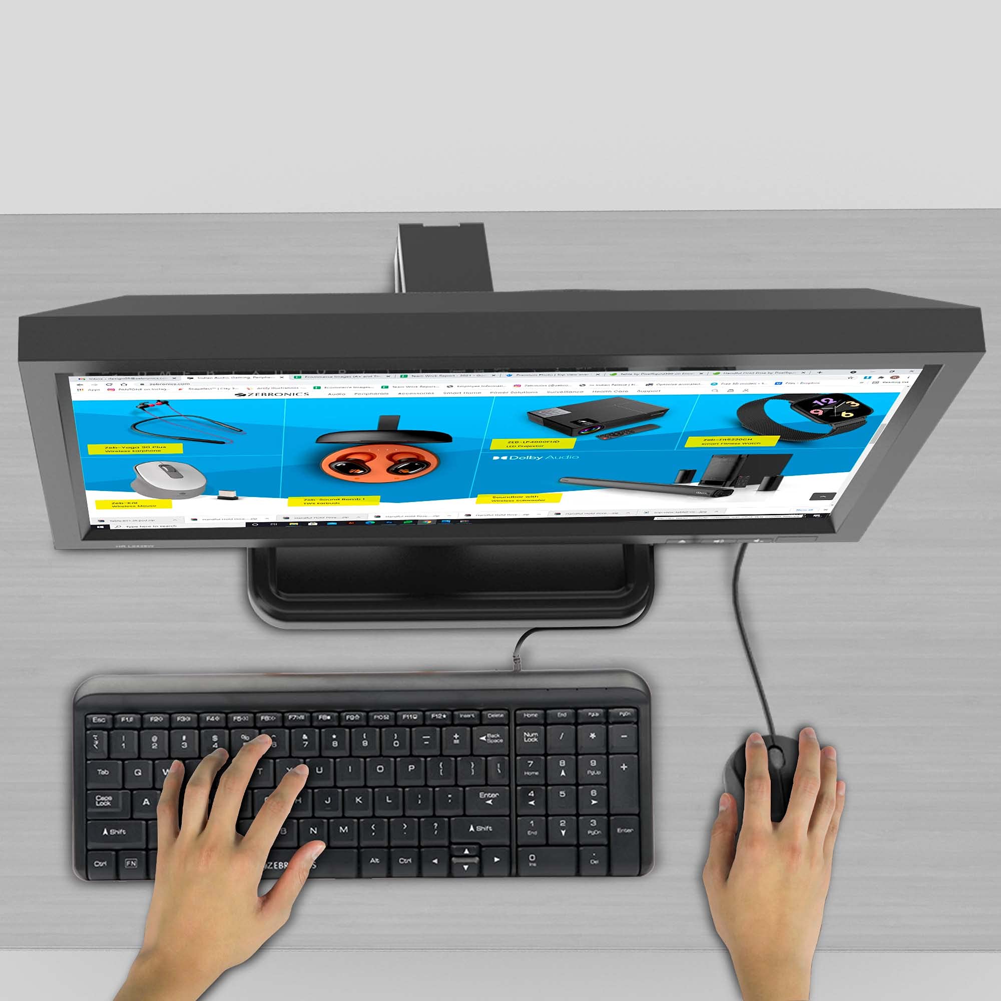 Buy ZEBRONICS Zeb-Glide USB Wired Multimedia Keyboard for PC/Laptop ...