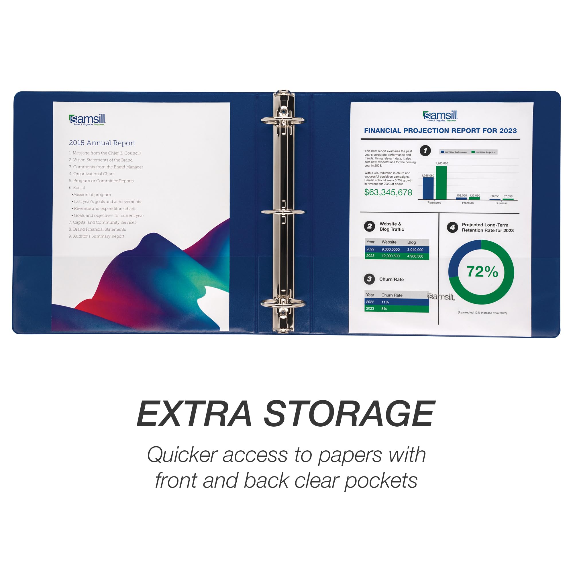 Snapklik.com : 2 Inch Document Storage Binder, Made In USA, FSC 100% ...