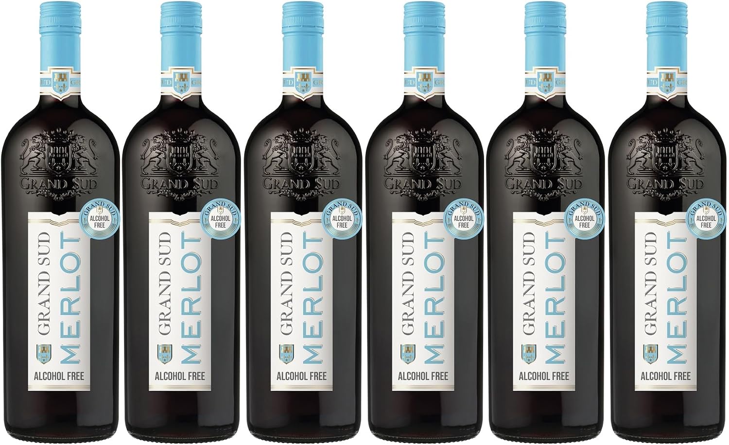 Grand Sud - Alcohol Free Red Wine, round and fruity Merlot (6 x 1 L)