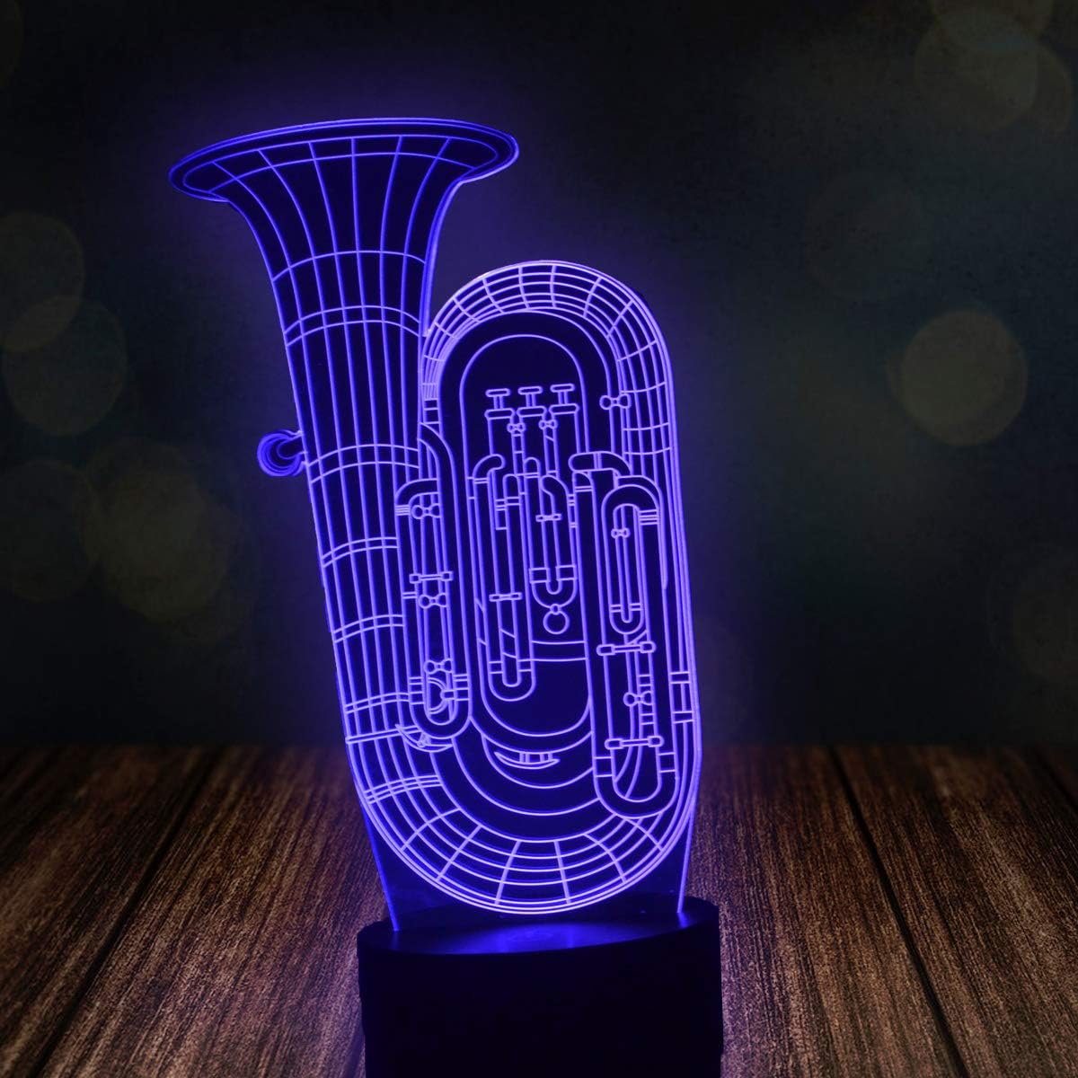 Upright Tuba - 3D LED LAMP Optical Illusion Light with 7 Color Changing ...