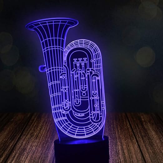 Upright Tuba - 3D LED LAMP Optical Illusion Light with 7 Color Changing ...