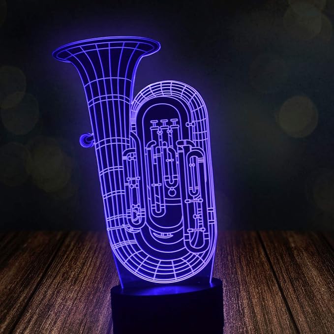 Upright Tuba - 3D LED LAMP Optical Illusion Light with 7 Color Changing ...