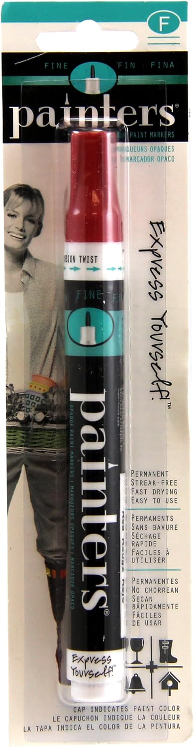 Amazon.com: ELMERS Painters Opaque Acrylic Fine Tip Paint Marker, Red ...