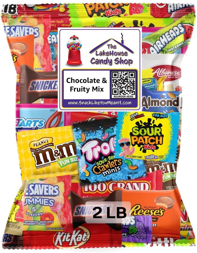 Amazon.com: Bulk Assorted Fruit Chocolate Candy - 2 Pound Variety Pack ...