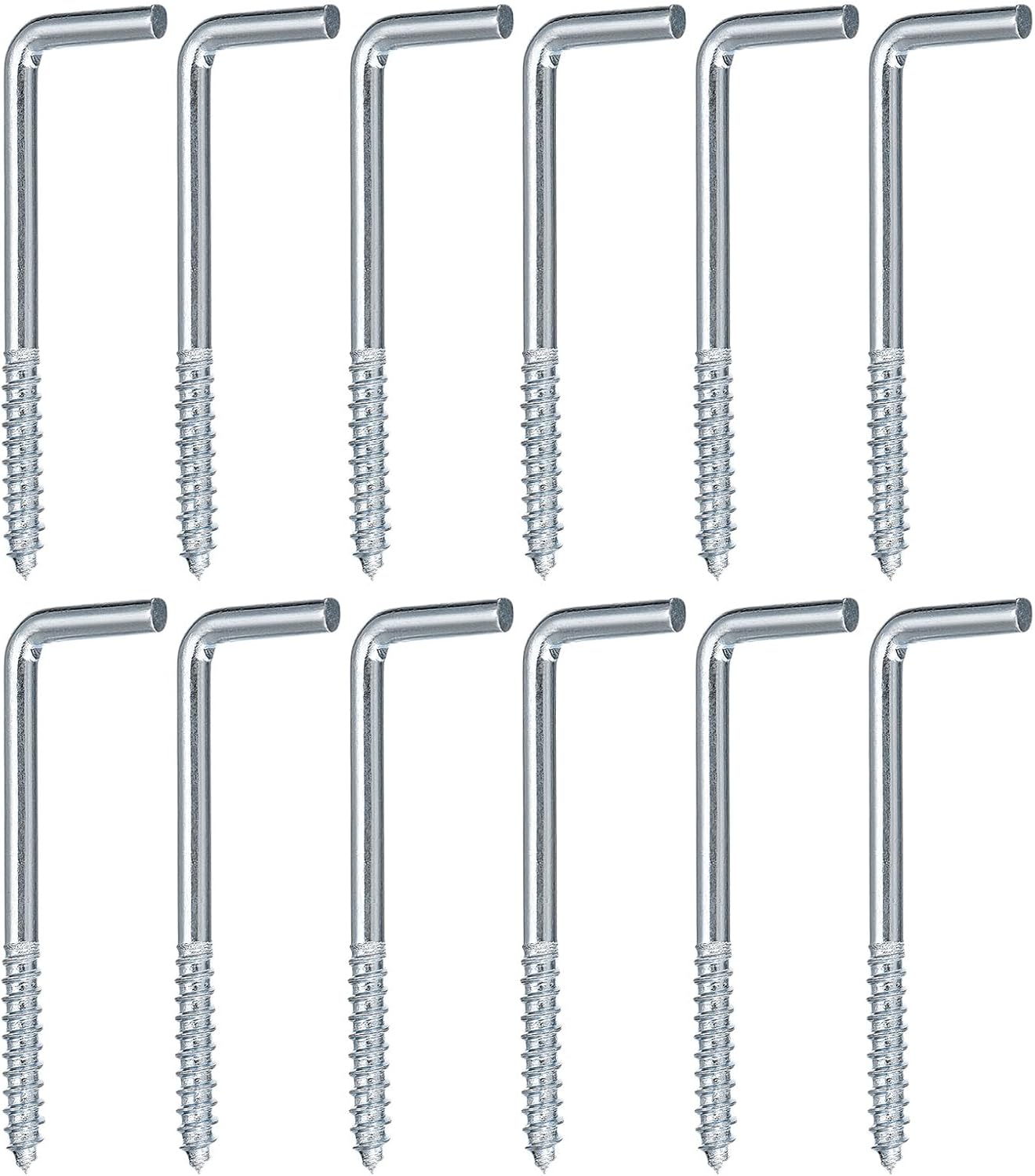 Amazon.com: uxcell 12pcs Square Bend Hooks, 65mm/2.56" Carbon Steel ...