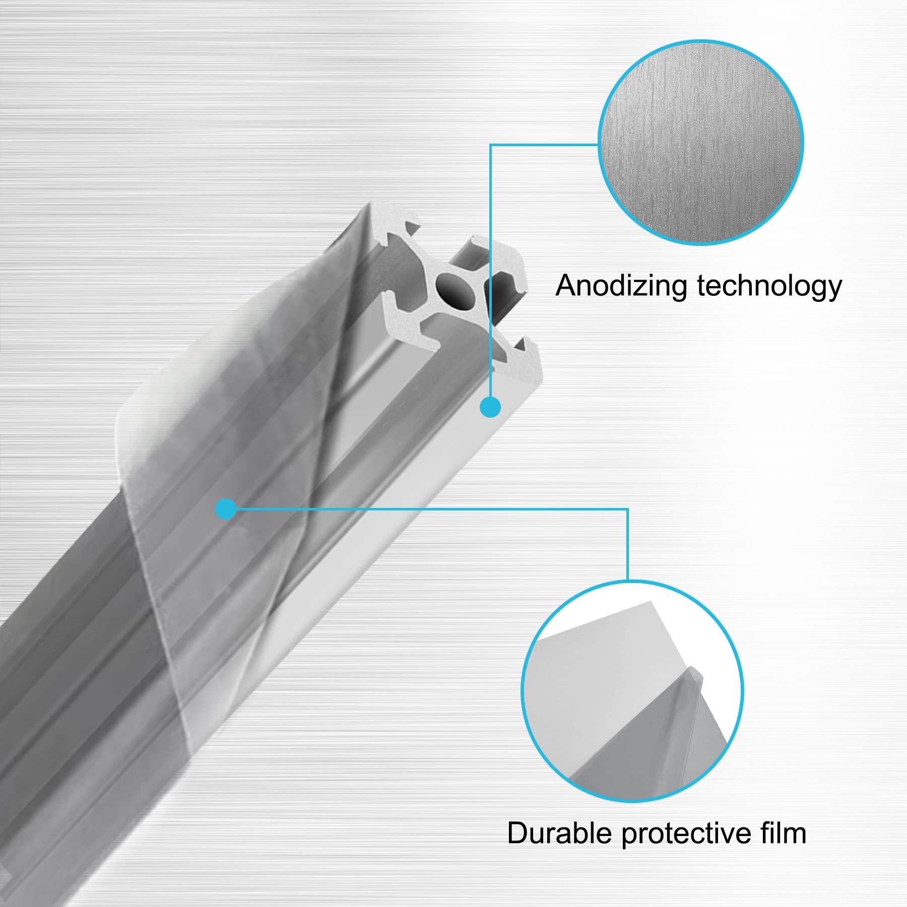 Snapklik.com : 4PCS 23.6inch T Slot 2020 Aluminum Extrusion Profile