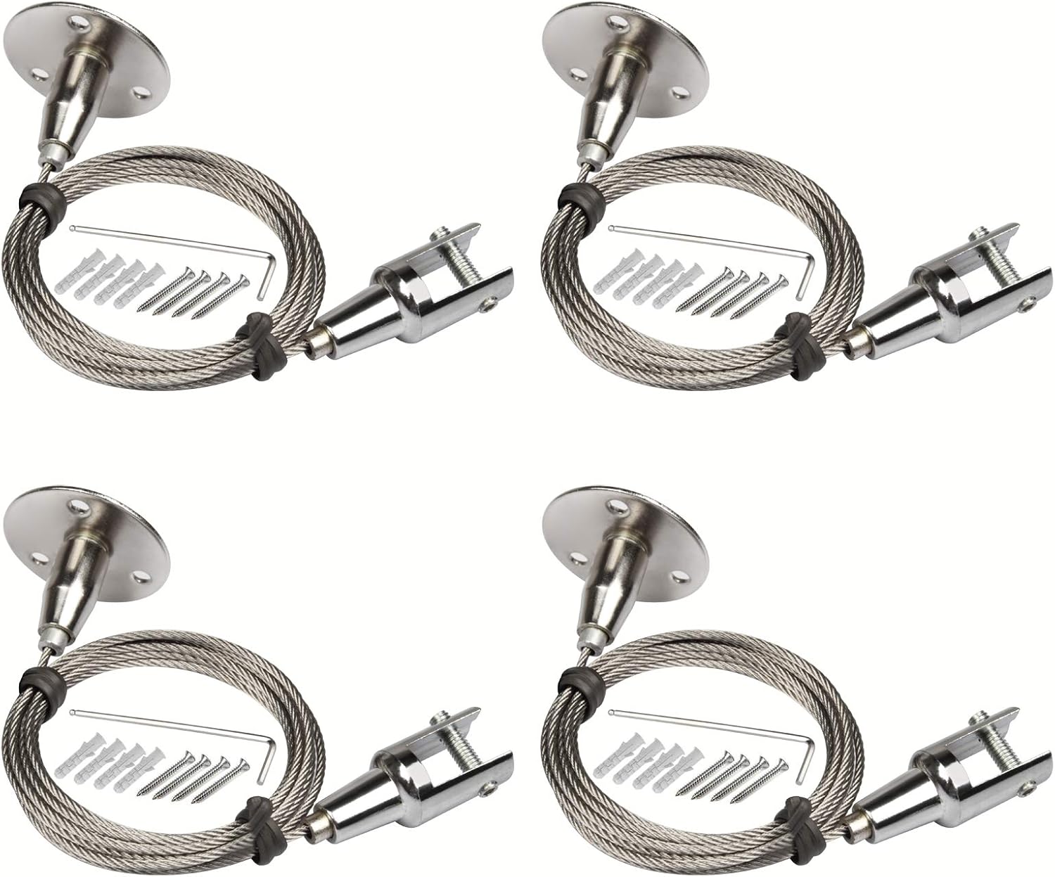 OTTFF 4 Pack 6.5 ft x 2 mm Ceiling Sign Hanger, Stainless Steel ...