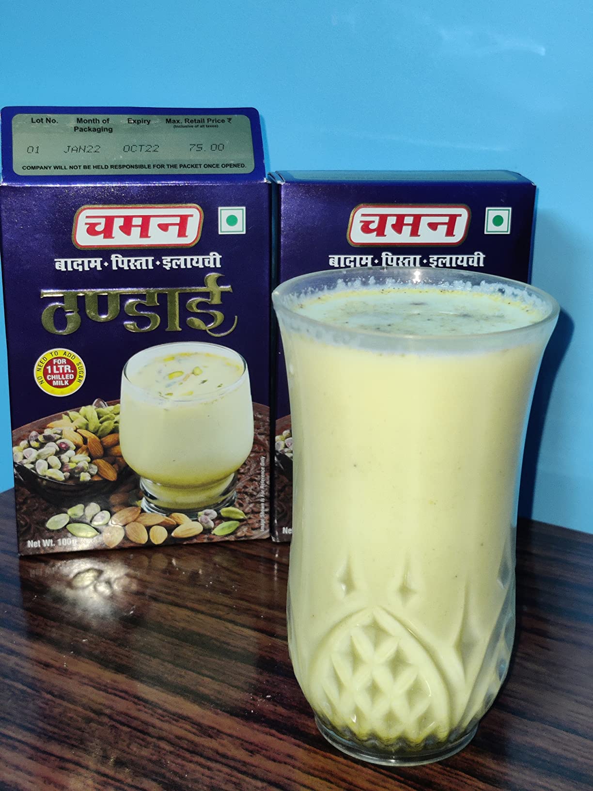 Chaman Thandai Powder with Badam Pista Elaichi 100G [Refreshing Taste ...