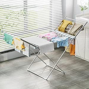 Levede Heated Towel Rail, Aluminium Electric Towels Rack Warmer Clothes ...
