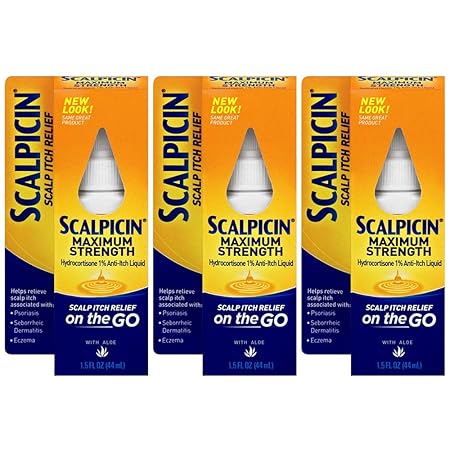 Amazon.com: Scalpicin Max Strength Scalp Itch Treatment, 1.5 Ounce ...