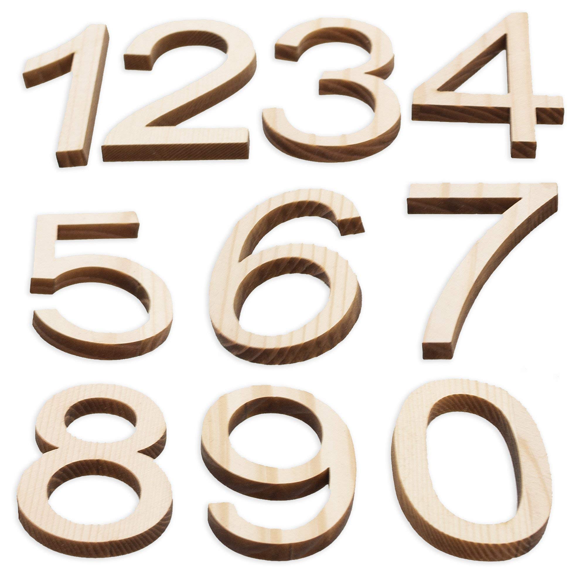 Amazon.com: BestPysanky Set of 10 Unfinished Wooden Numbers (1.75 Inches)