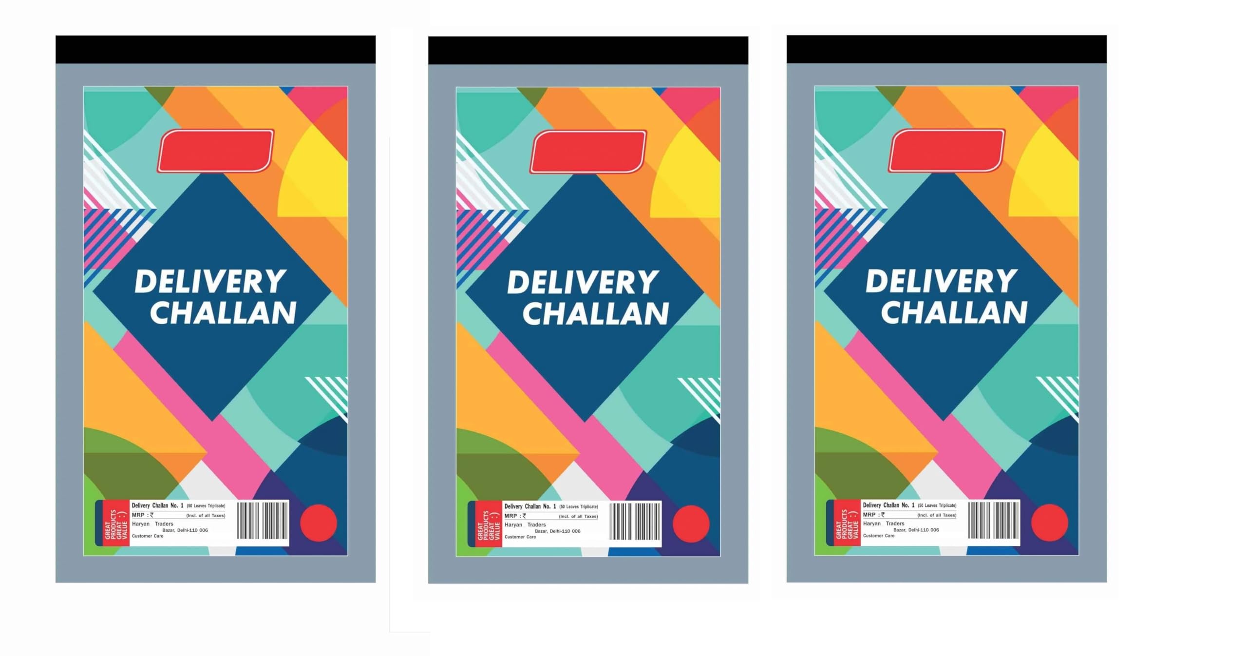 ISHARAA Delivery Challan Book - Triplicate - 50 Sets(50 Printed + 50 ...