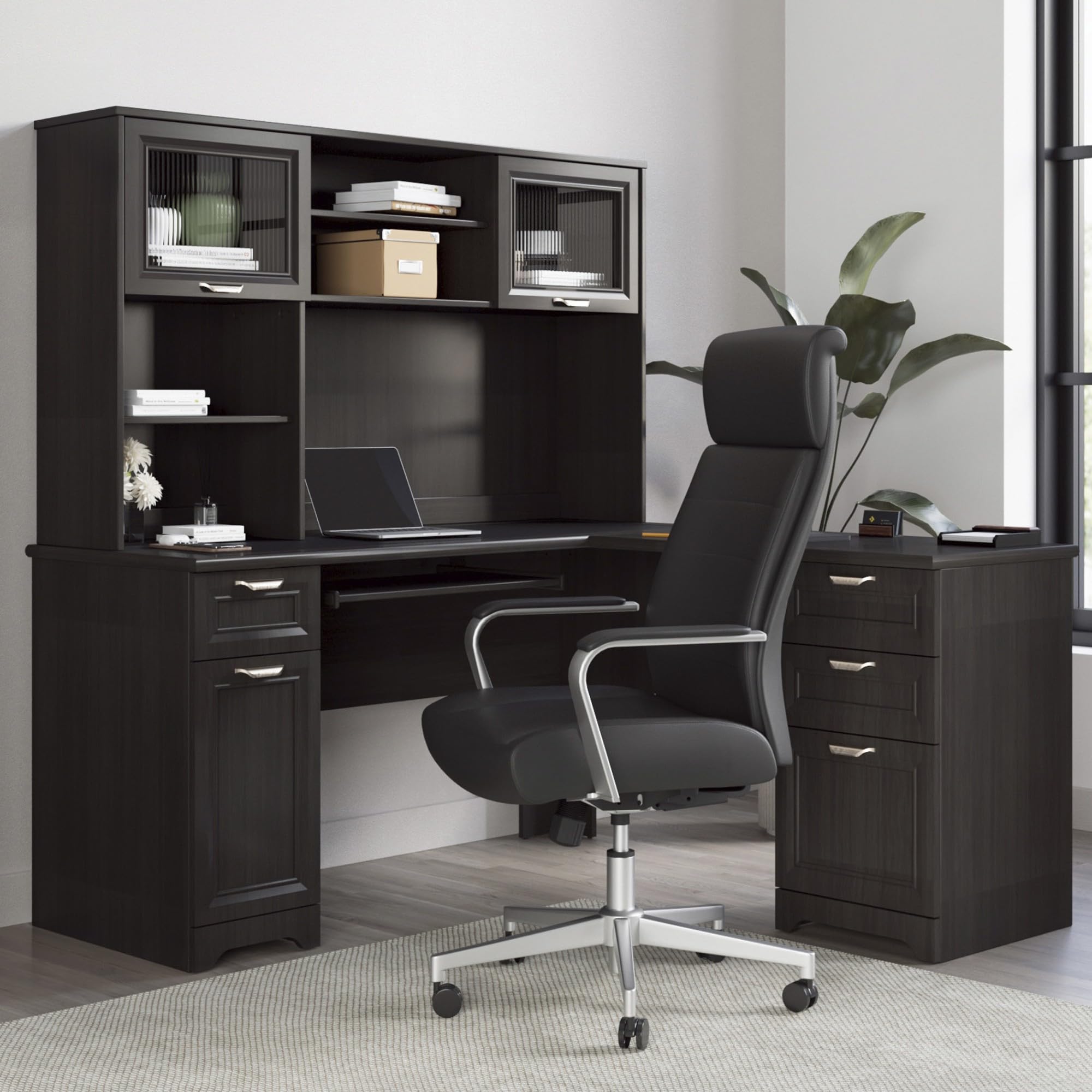 Amazon.com: Realspace® Magellan 59"W L-Shape Corner Computer Desk ...