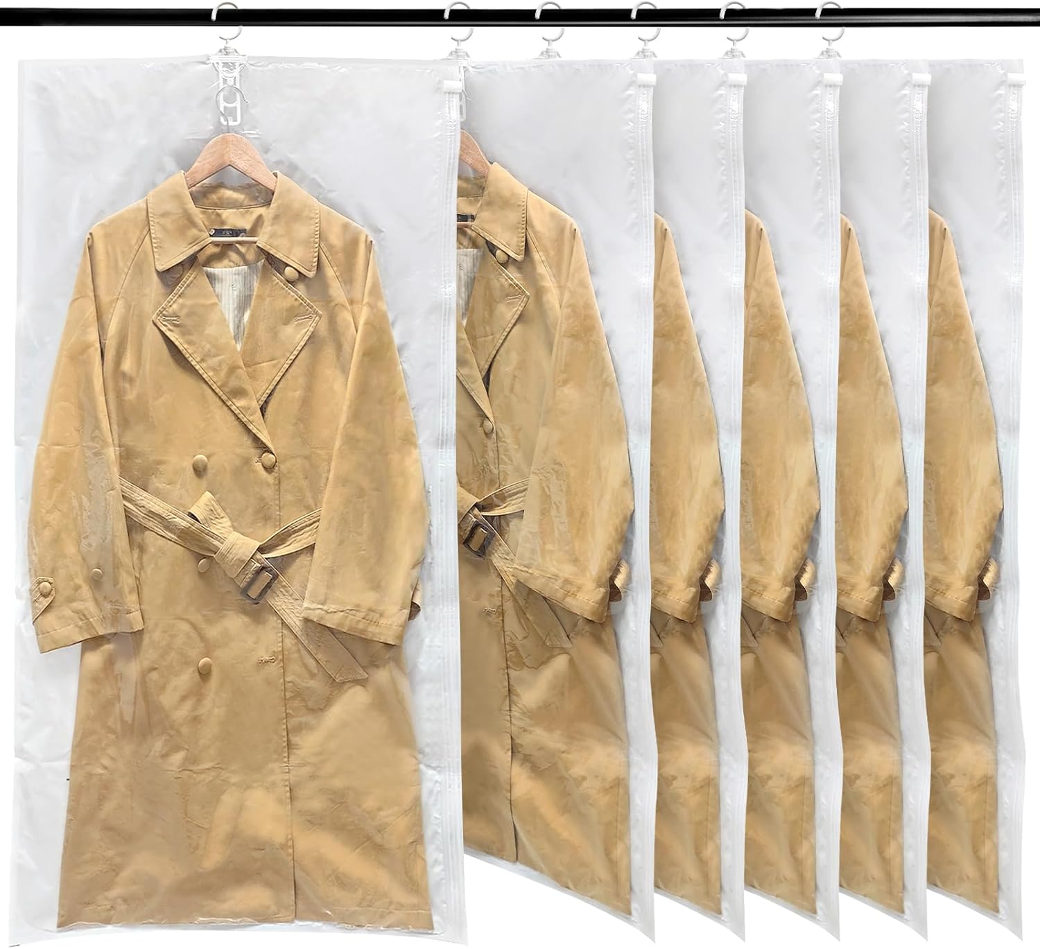 Amazon.com: Colemoly Hanging Vacuum Storage Bags for Clothes Coats 6 ...