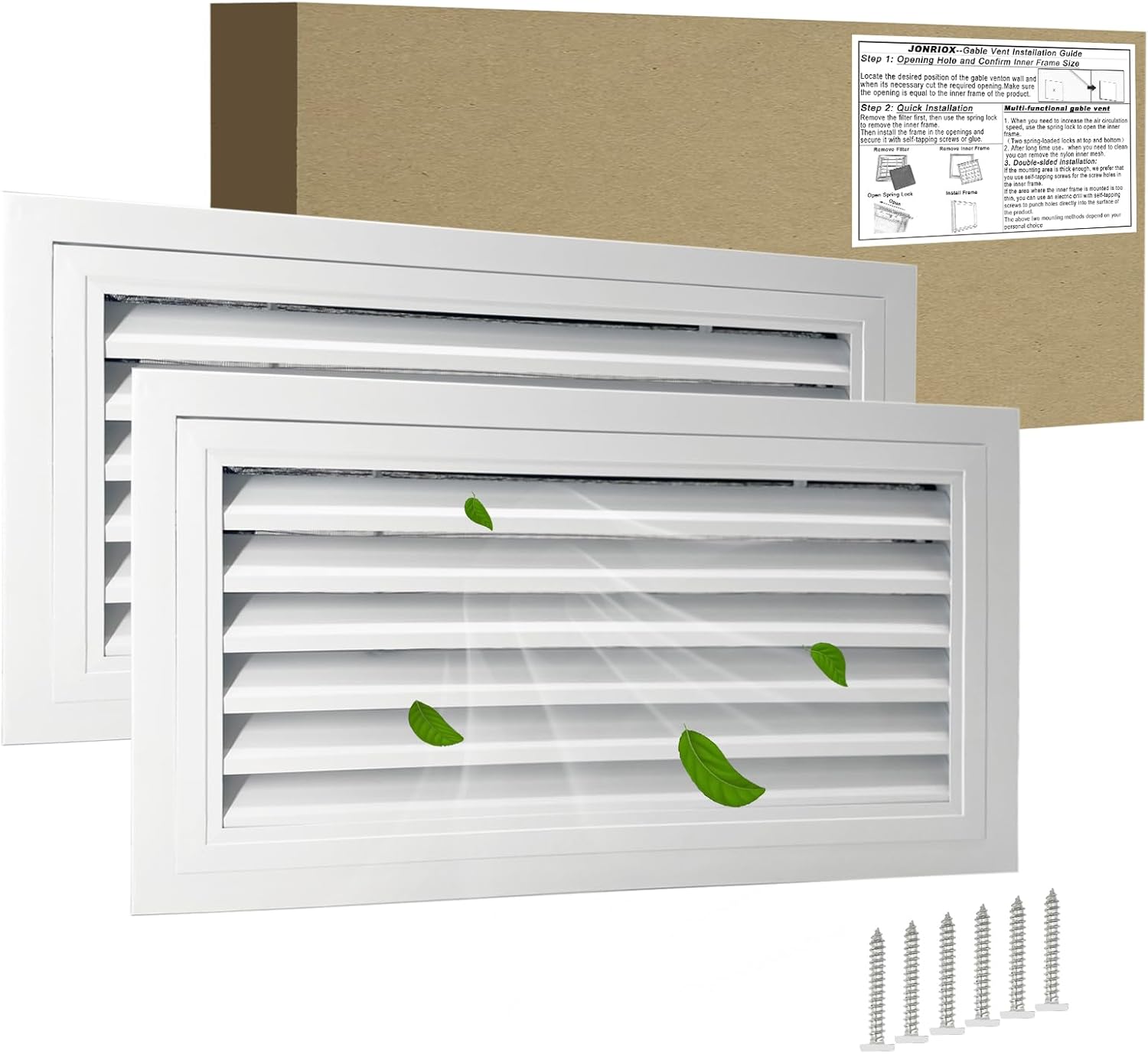 22"*12" Gable Vent,Aluminum Alloy Wall Vent Shed Vents,with Removable ...