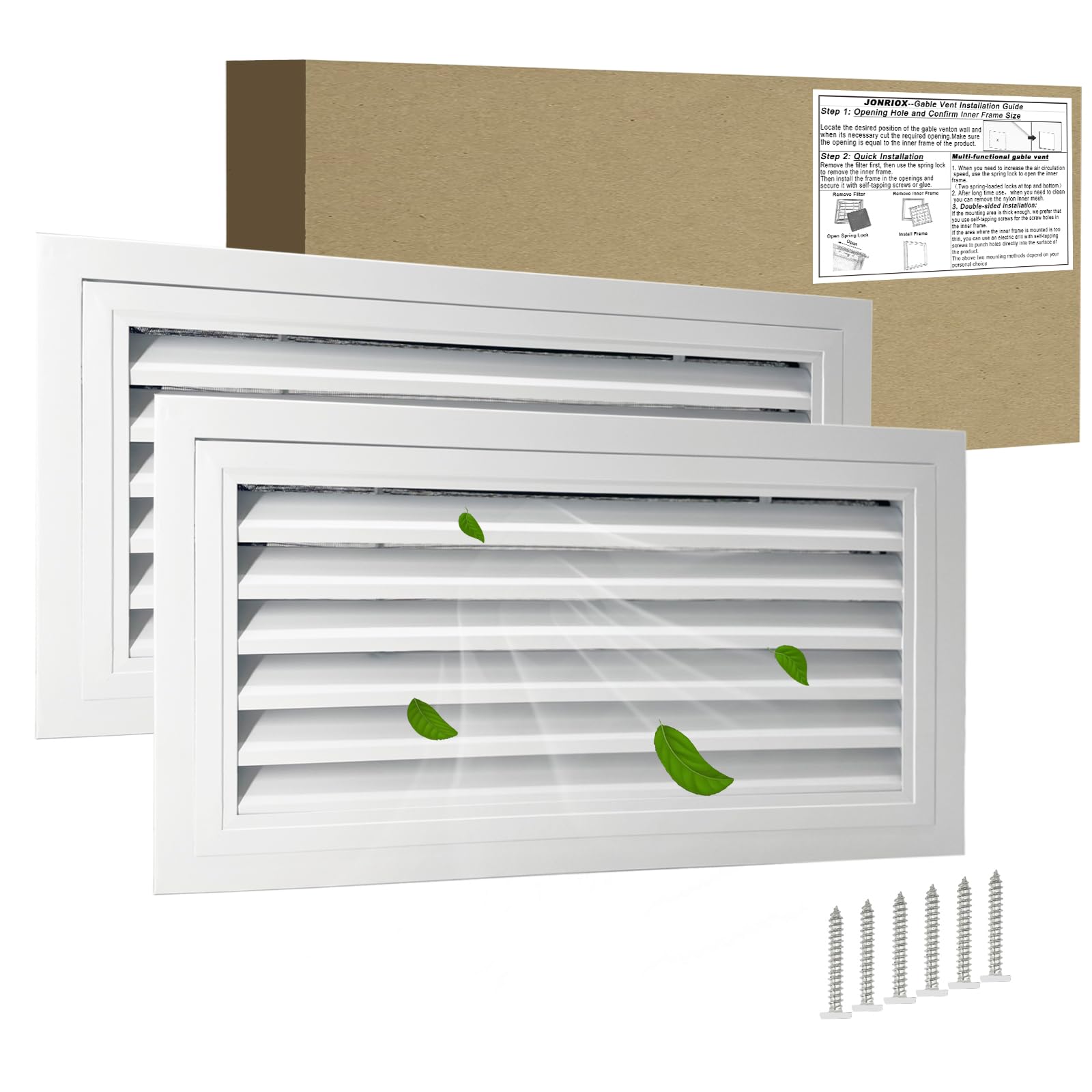 22"*12" Gable Vent,Aluminum Alloy Wall Vent Shed Vents,with Removable ...