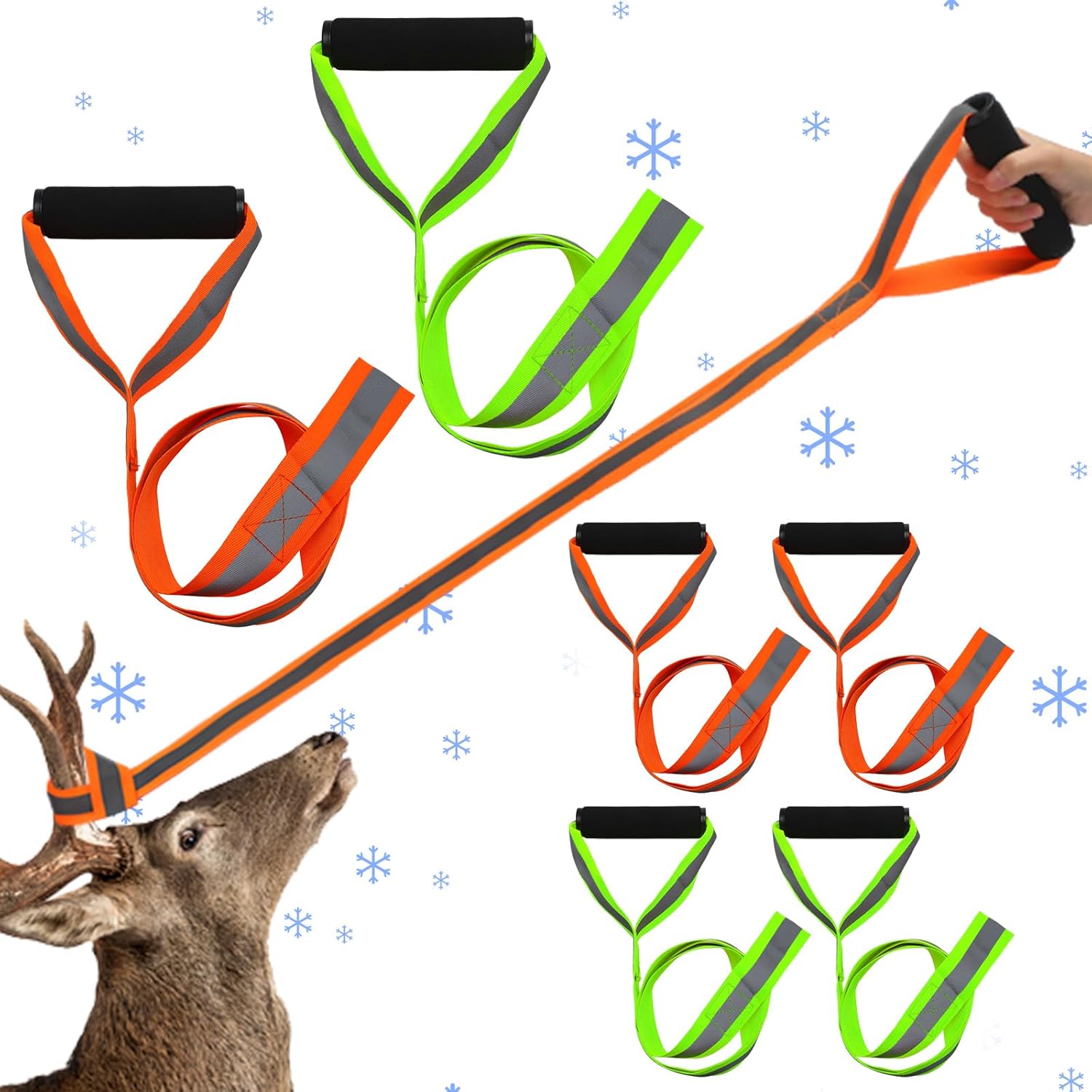 Amazon.com : Windyun 6 Pcs Deer Drag Ropes with Harness, Deer Drags ...