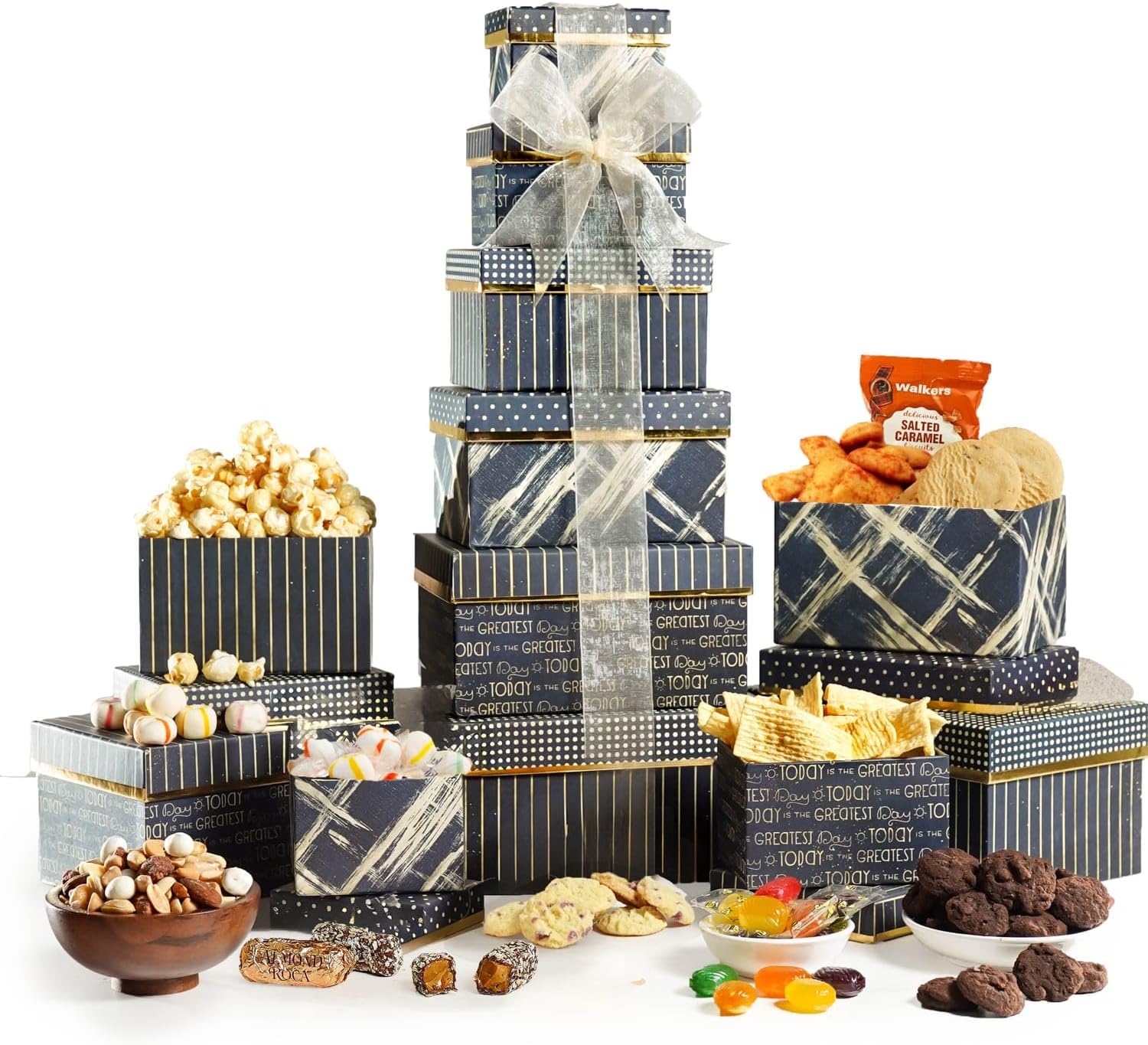 Amazon.com : On Occasion Grand Gift Basket Tower – 6-Tier Snack & Food ...