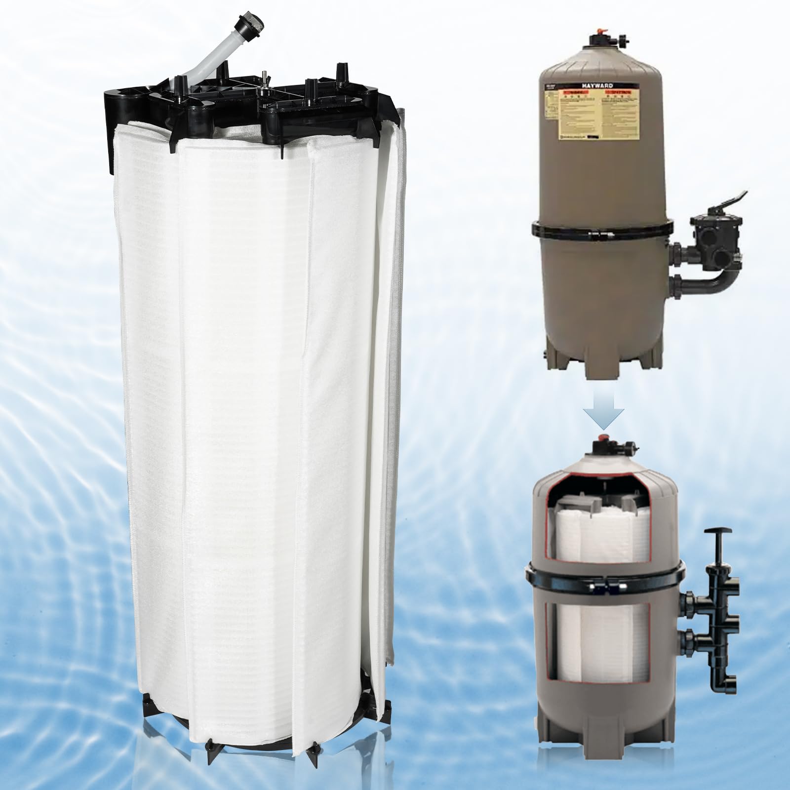 Snapklik.com : VORGENS DEX7200DC Filter Element Fit For Hayward 72 Sqft ...