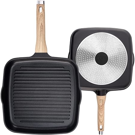 Amazon.com: GOURMEX 11" Induction Grill Pan | Black, Nonstick Griddle ...