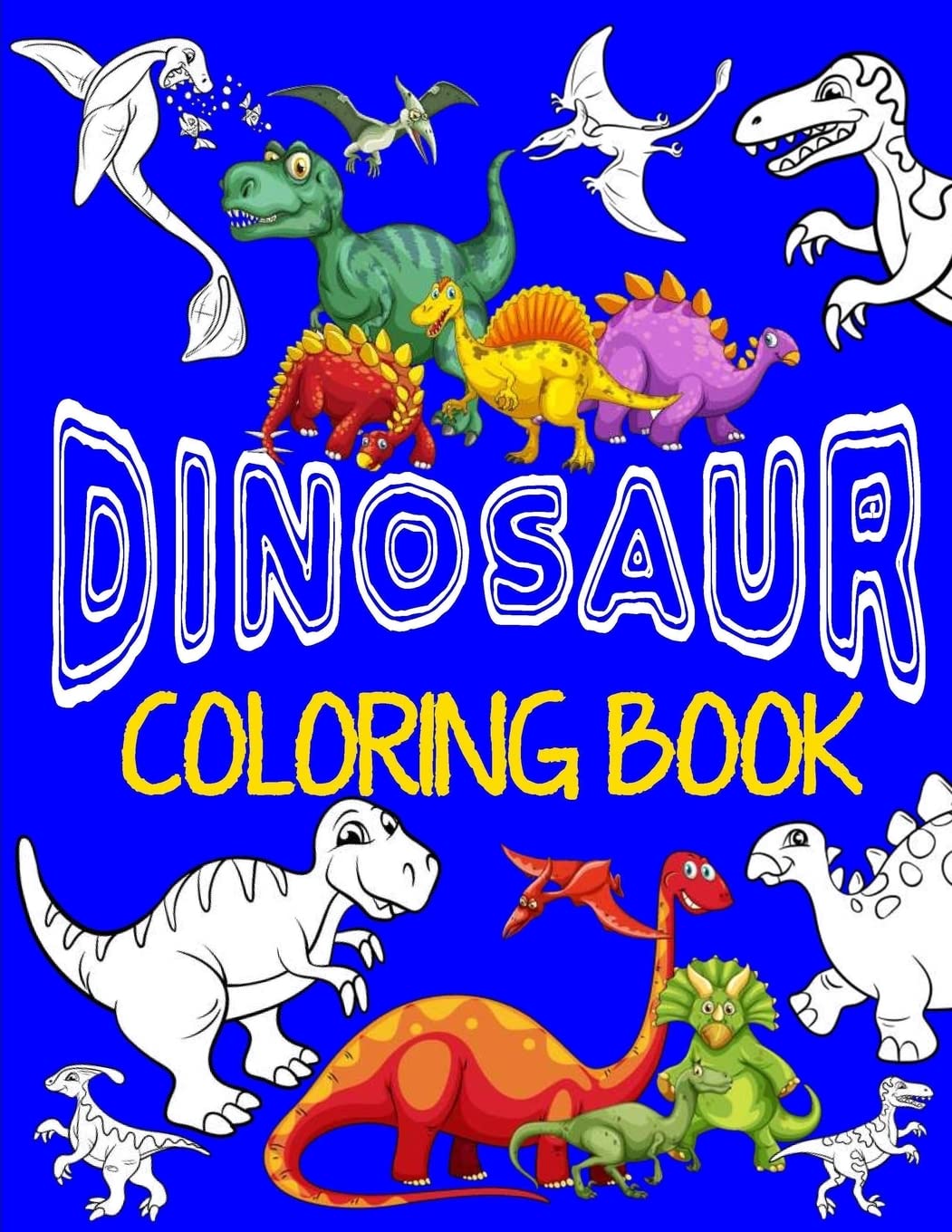 Dinosaur Coloring Book ~ Jumbo Dino Coloring Book For Children: Color ...