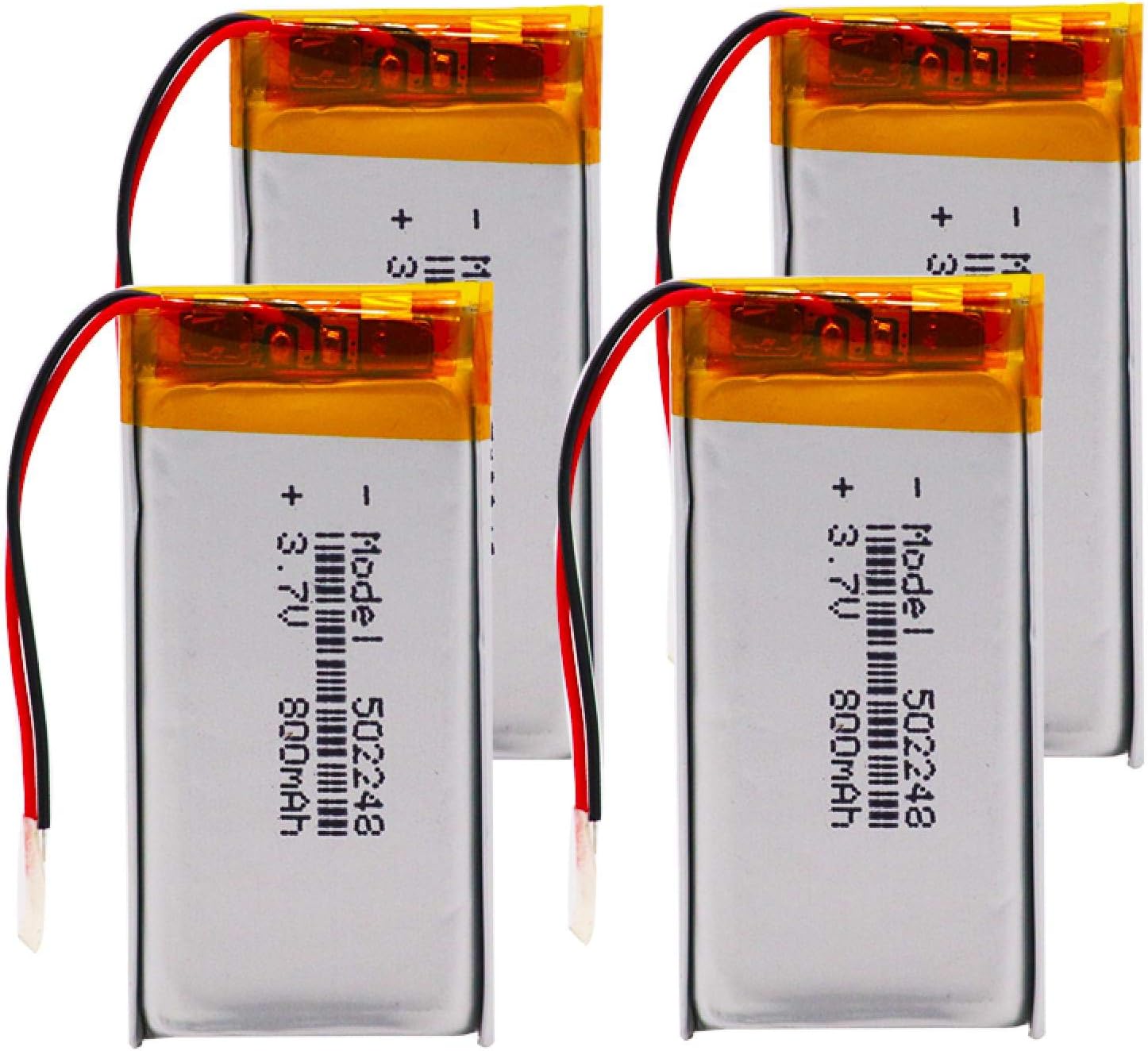 JINMEIXIANG 4pcs 3.7V 502248 Polymer Lithium Battery 800MAH ...