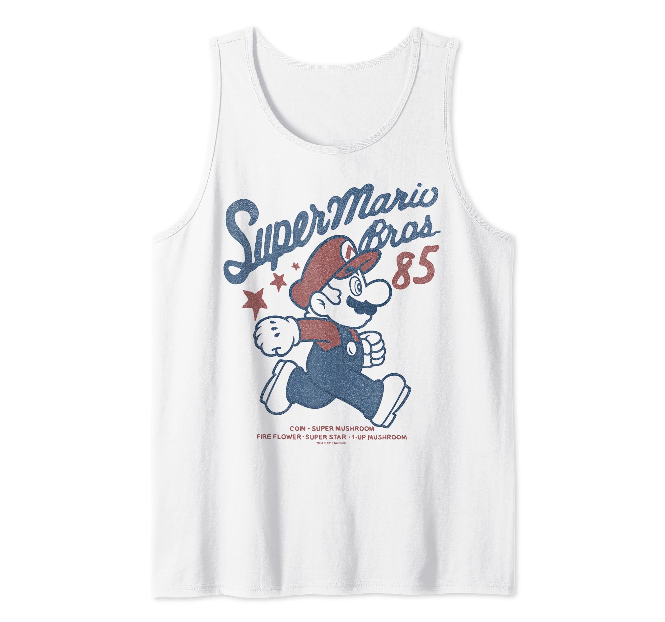 Amazon.com: Nintendo Super Mario Bros '85 Vintage Stars Tank Top ...