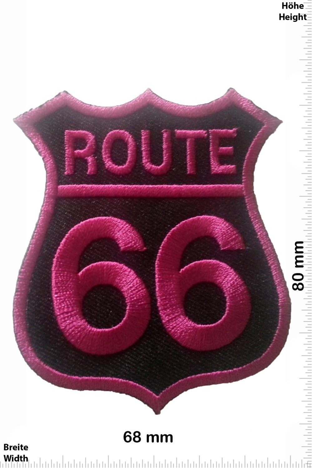 Amazon.com: Patch - Route 66 - pink - Mix Patch - Brands - Vest - Iron ...