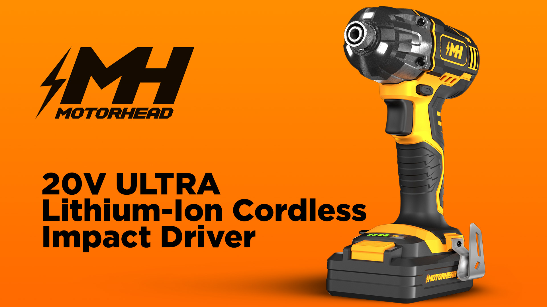 Watch MOTORHEAD 20V ULTRA Cordless Li-Ion Impact Driver Kit ﹙MH-03-ID ...