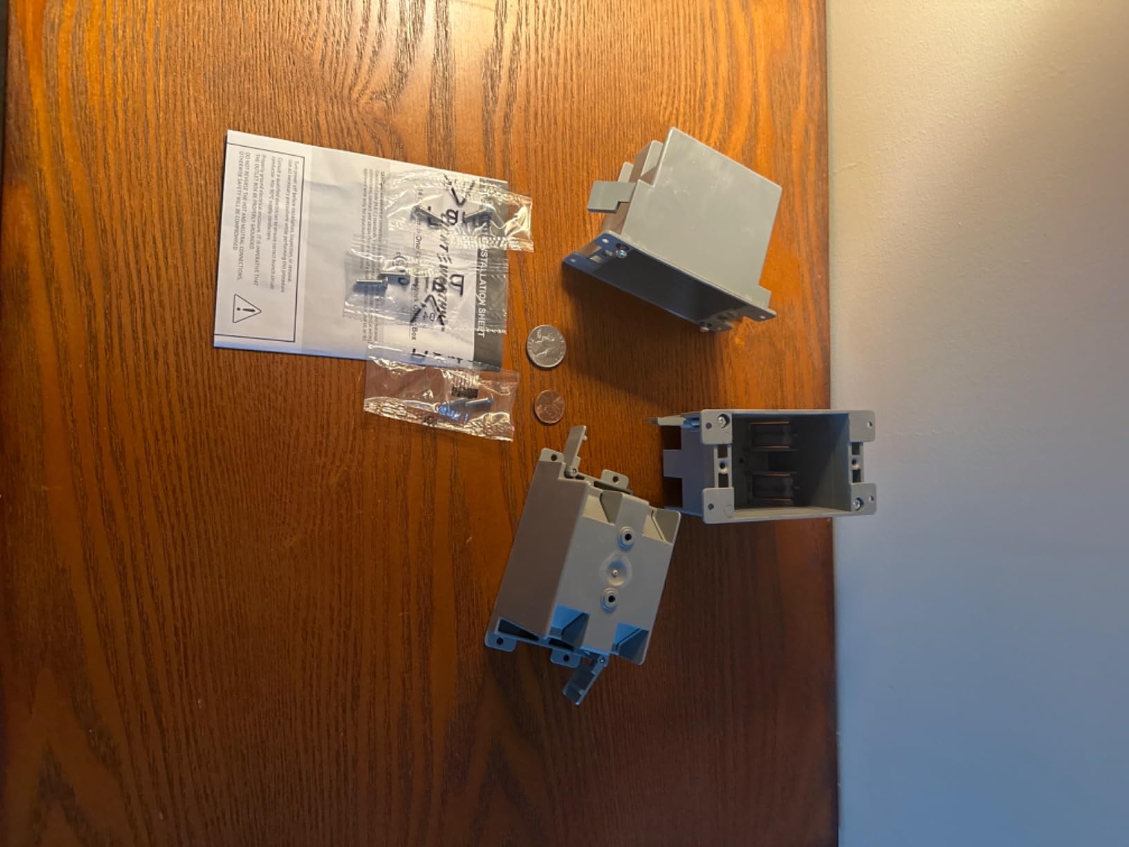 Generic 3PK Single Gang Electrical Outlet Box,14 Cubic Inch Junction ...