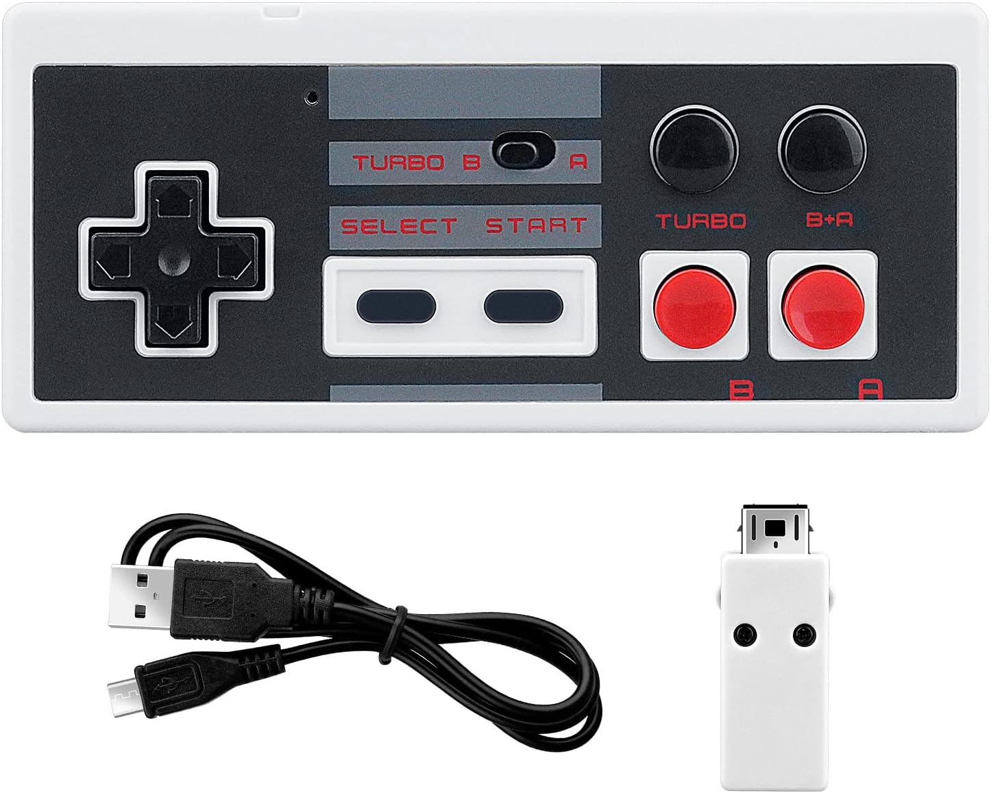 OSTENT Controlador sem fio recarregável Gamepad para Nintendo NES Mini ...