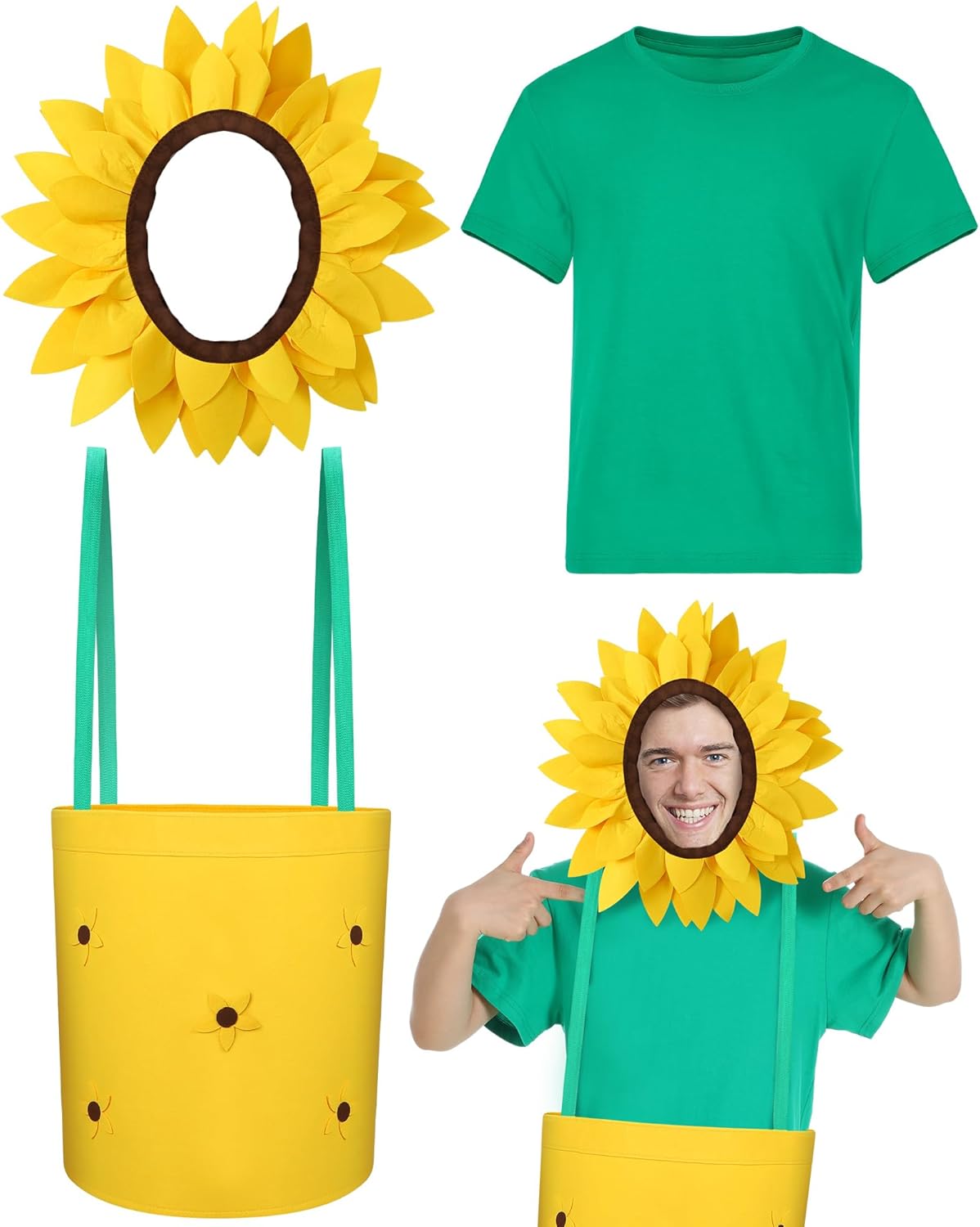 Amazon.com: Ramede 3 Pcs Halloween Flower Pot Costume for Adult ...