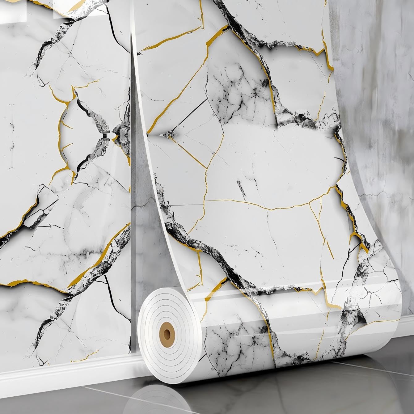 Vervewall Thick Marble Contact Paper Peel and Stick - 15.75"x118 ...