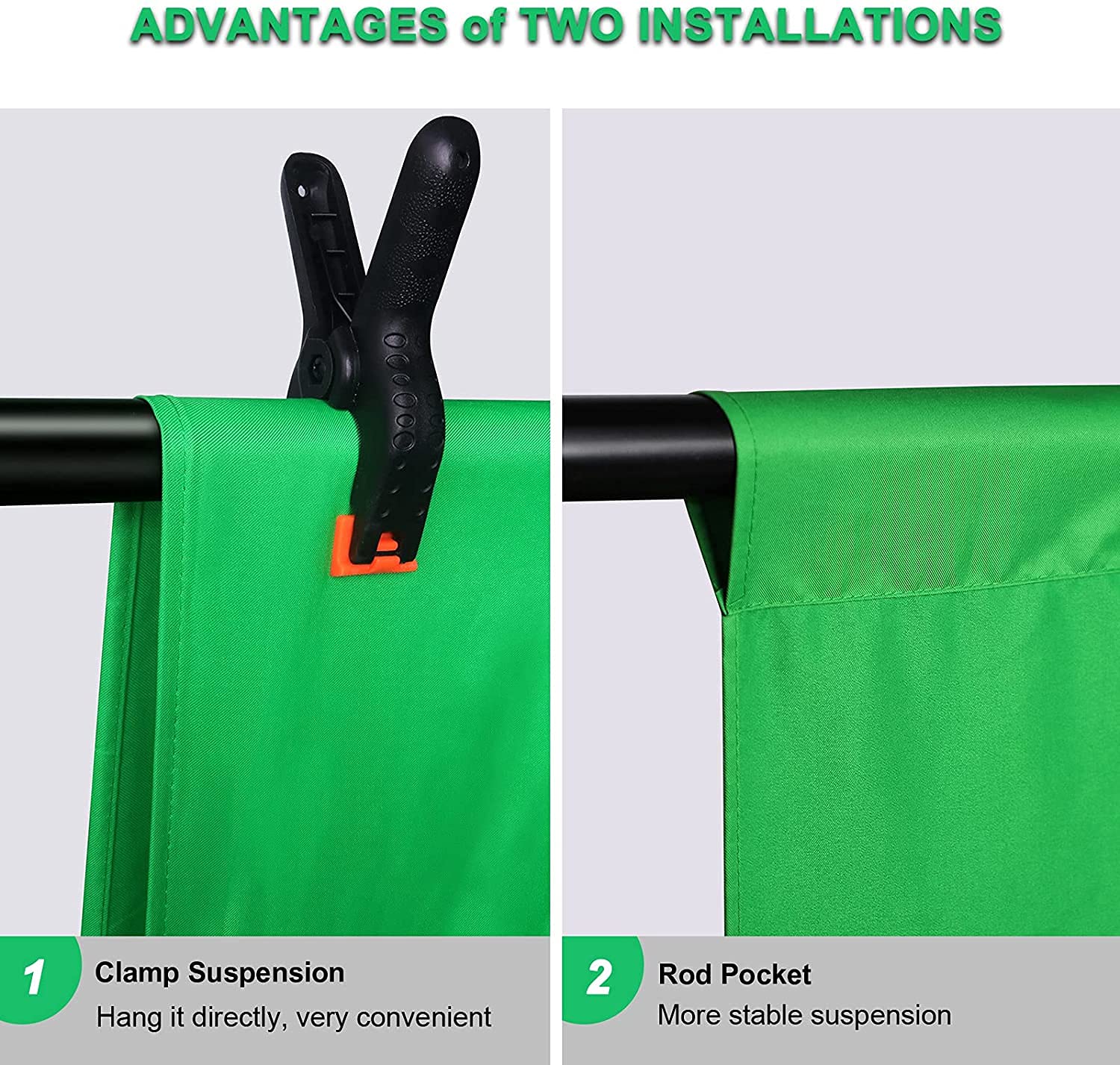 7 X 10 ft Green Screen Backdrop for Photography, Soft Pure Chromakey ...