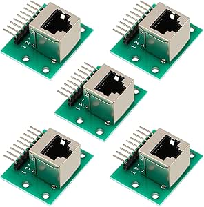 PENGLIN 5PCS RJ45 Vertical Socket Connector Breakout Board 8-pin ...