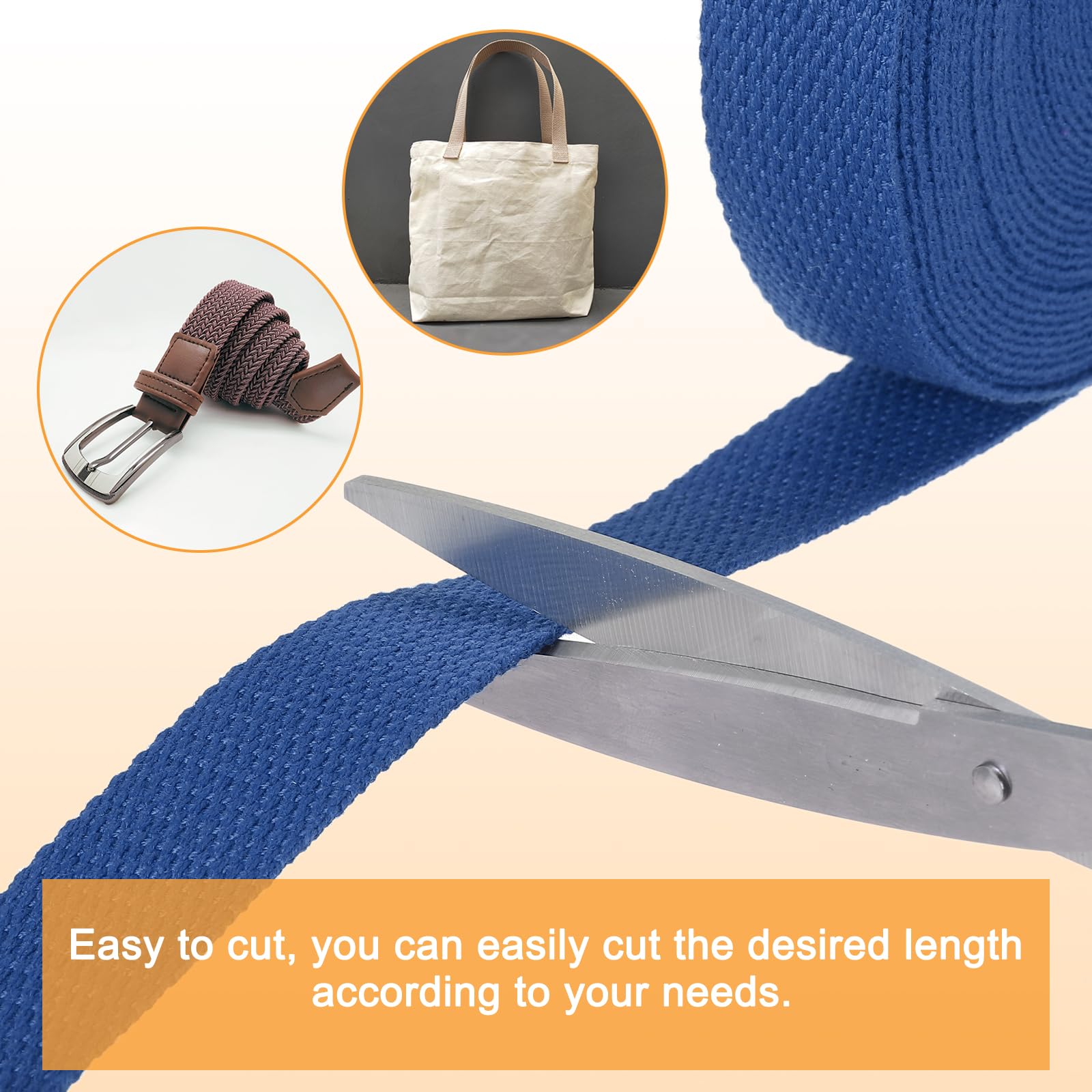 Cotton Webbing Uxcell 1 Inch 11 Yard Polyester Cotton Weave Webbing ...