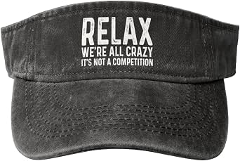 Relax We're All Crazy Hat Visors Funny Sun Visors Hat for Men Summer ...