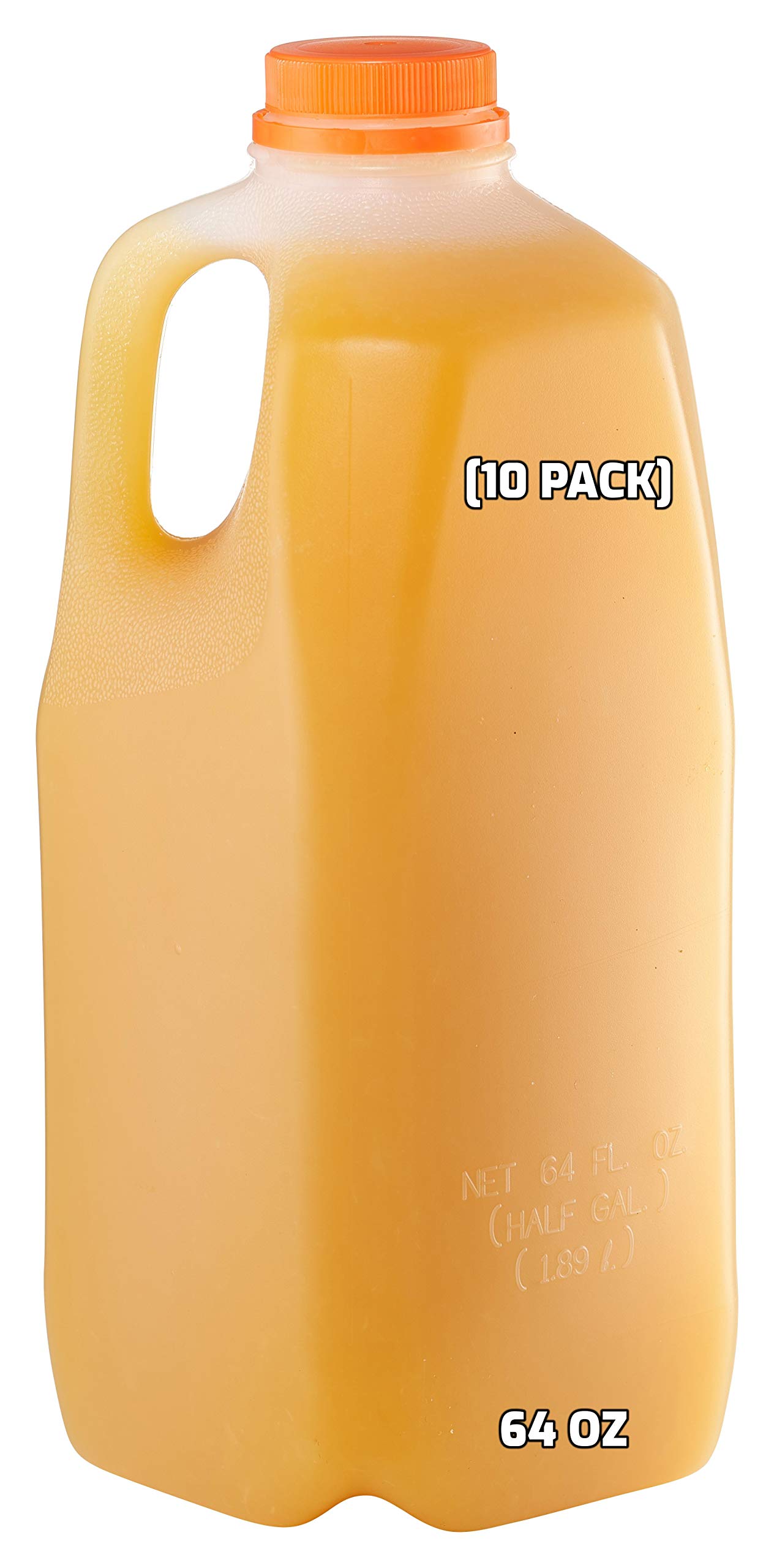 Amazon.com: EcoQuality Half Gallon Plastic Bottles, 10 Pack - Juice ...