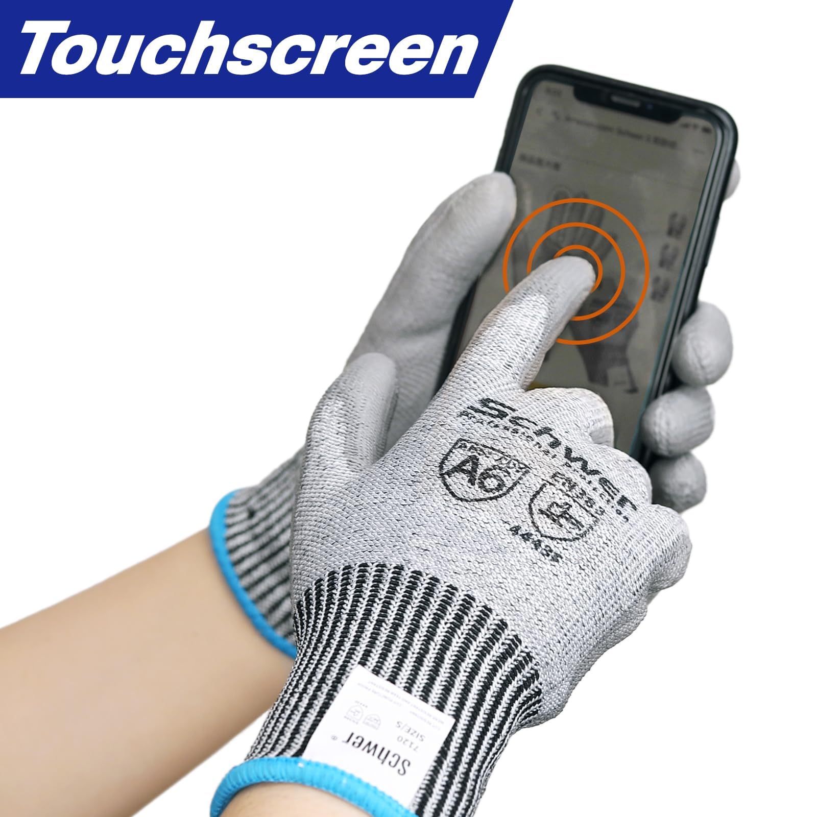 Snapklik.com : Schwer 3 Pairs Cut Resistant Gloves ANSI A6 Cut Proof ...