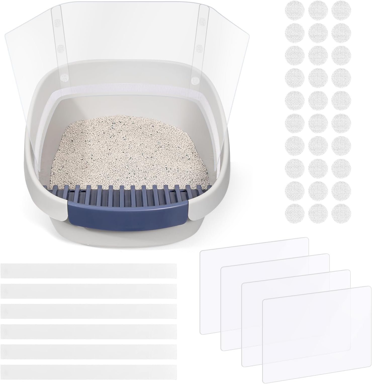 Amazon.com: 6Pcs Cat Litter Box Pee Shields, Cat Litter Box Pee Splash ...